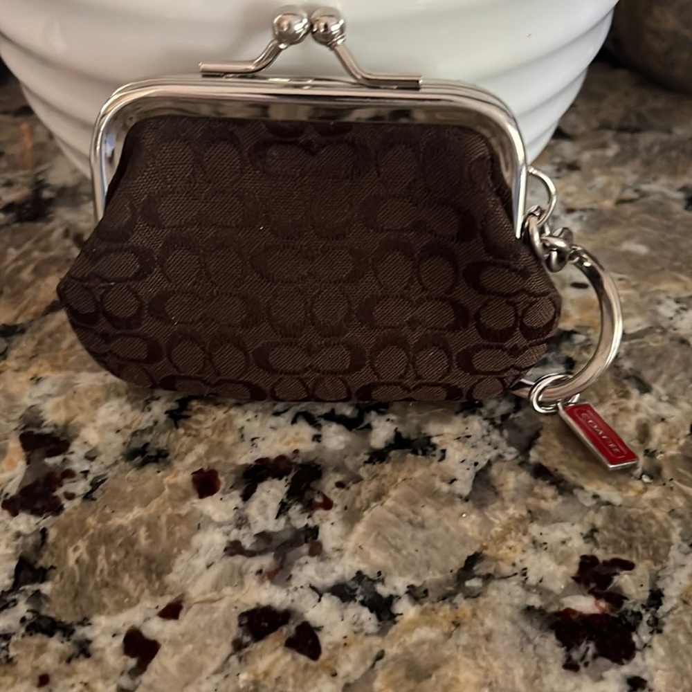 Coach Change Purse With Key Holder - Gem